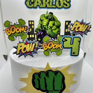 Hulk Inspired Theme Cake Topper - Hulk Party Decor - Etsy