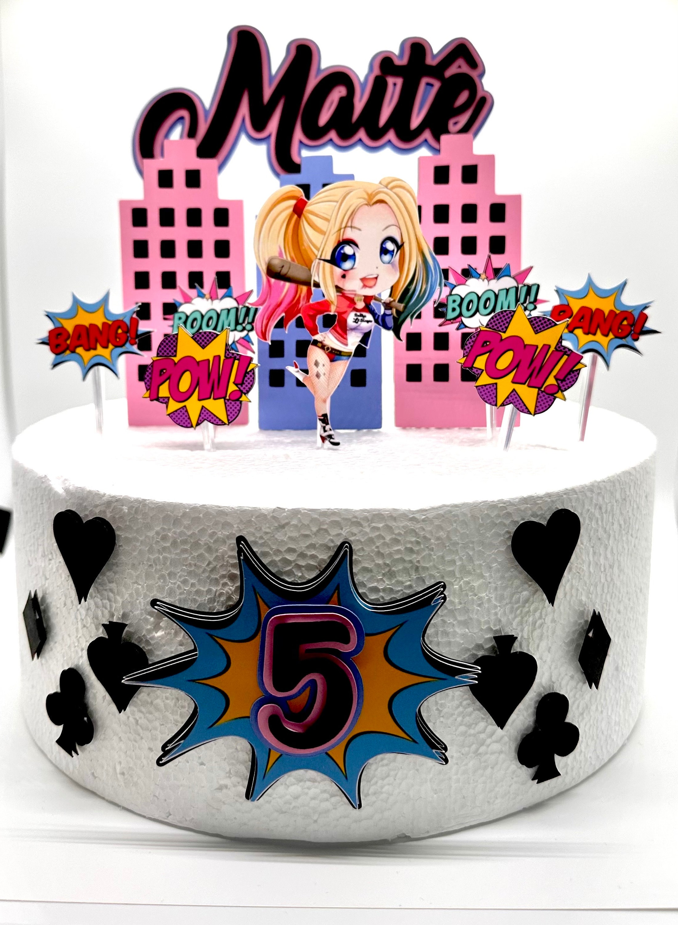 Quinn Inspired Theme Cake Topper - Quinn Party Decor - Etsy