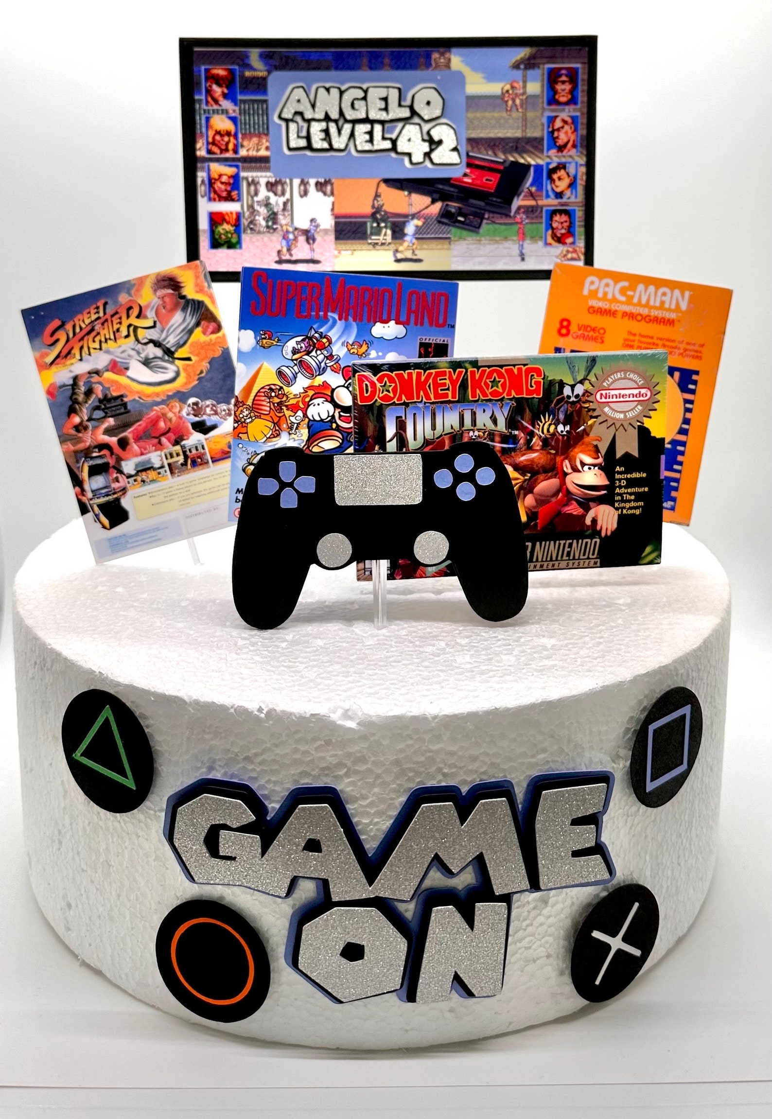 Retro Video Games Cake Topper – Gamer Birthday Party Decor. - Etsy