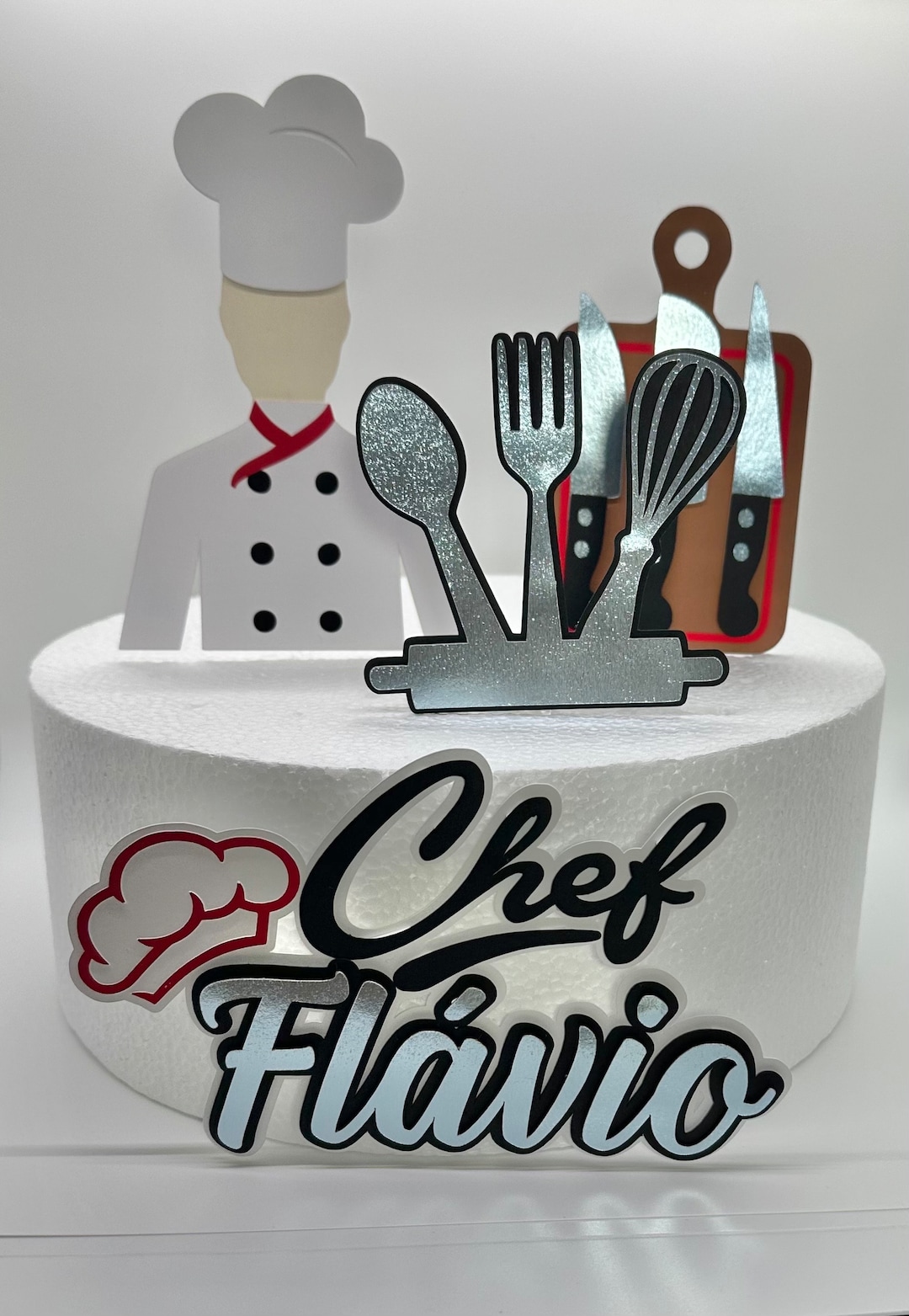 Chef Theme Cake Topper - Chef Party Decor - Etsy