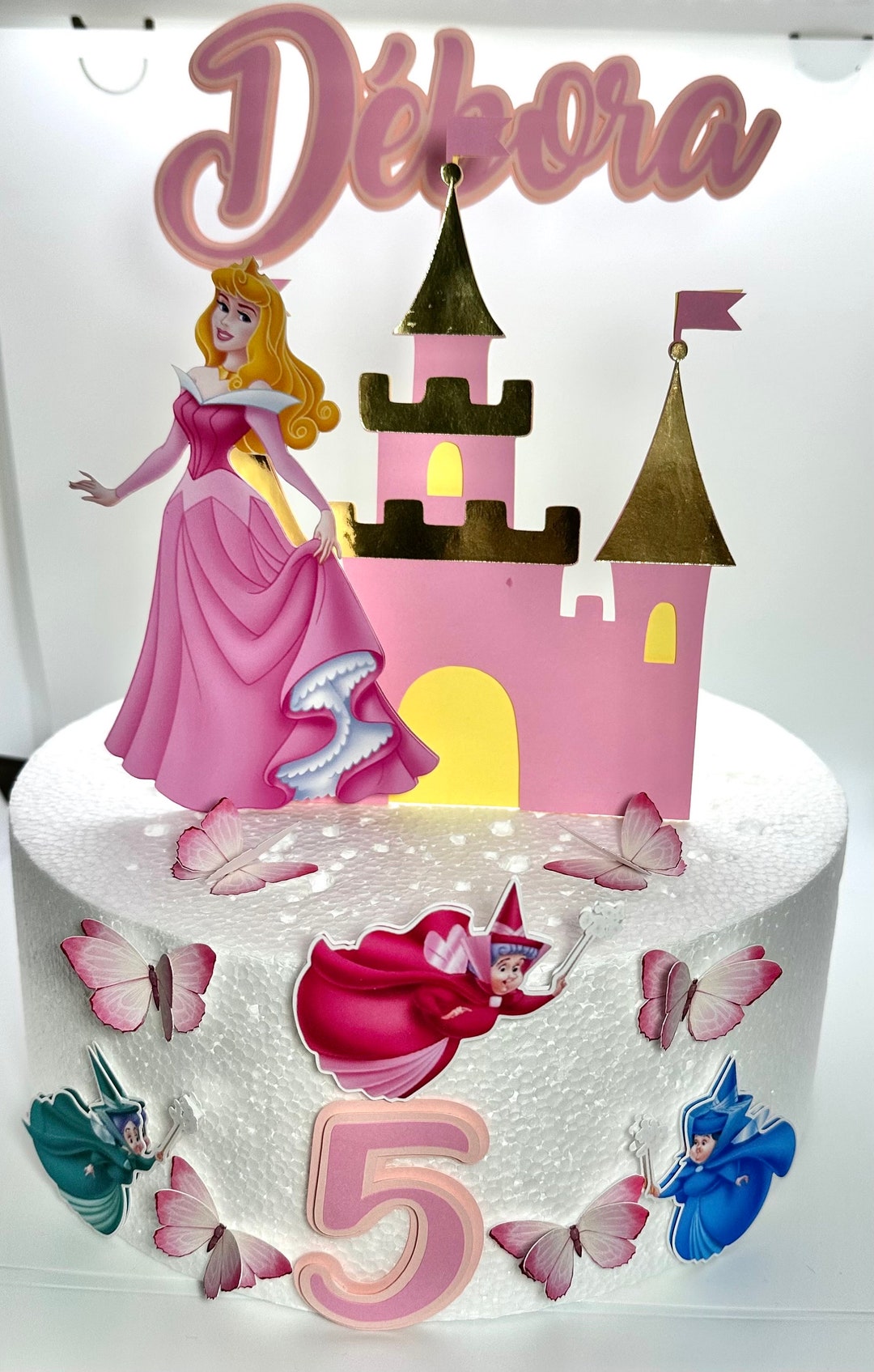 Princess Aurora Theme Cake Topper - the Sleeping Beauty Party Decor - Etsy