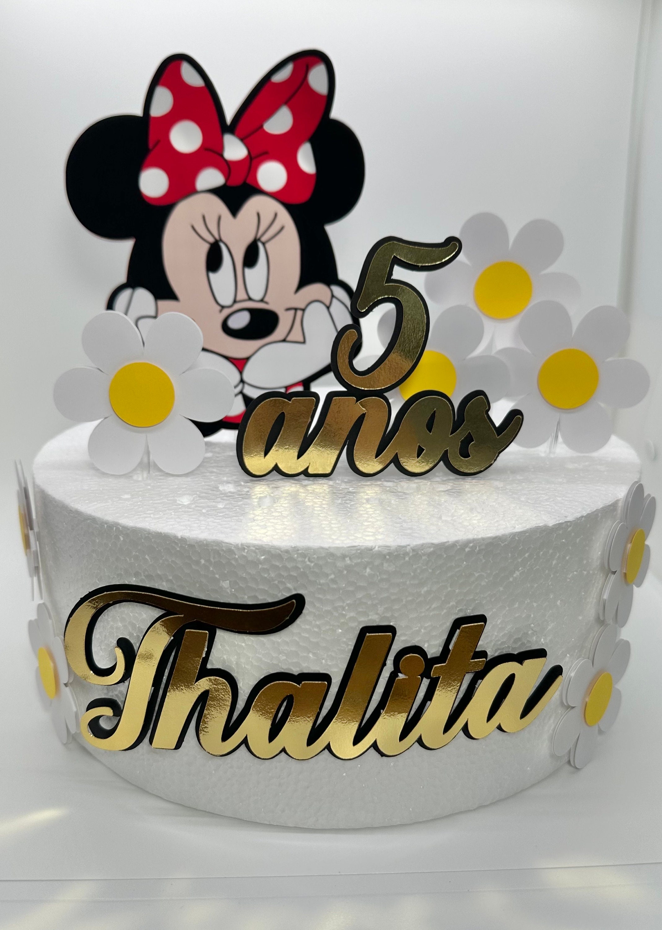 Minnie Mouse Theme Cake Topper Red Minnie Mouse Party Decor - Etsy