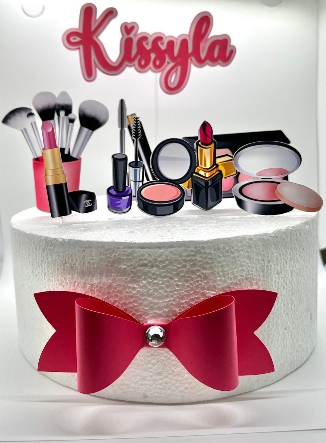 Makeup Cake Topper - Makeup Party Decor - Etsy