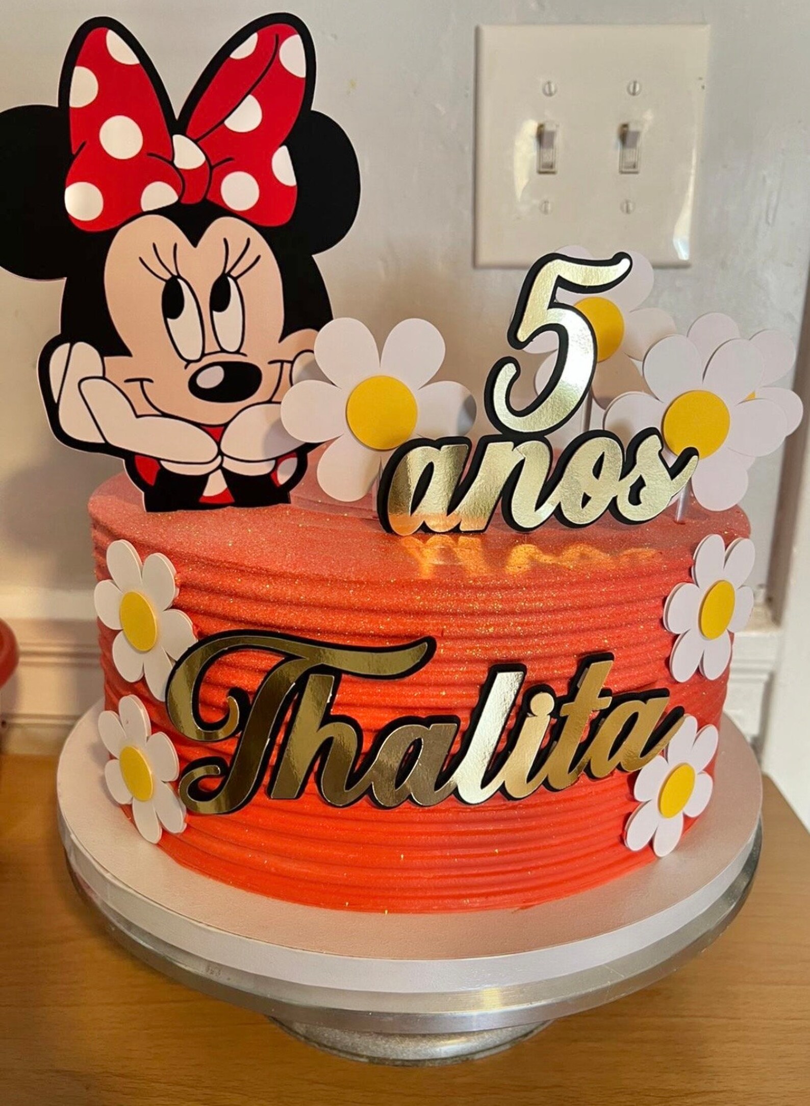 Minnie Mouse Theme Cake Topper Red Minnie Mouse Party Decor - Etsy