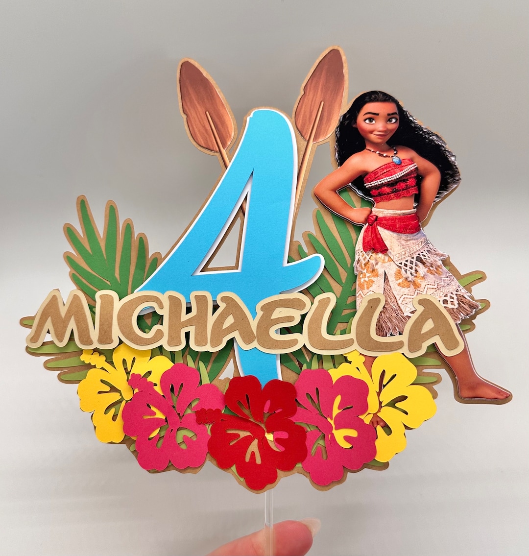 Moana Theme Inspired Cake Topper - Moana Party Decor - Etsy
