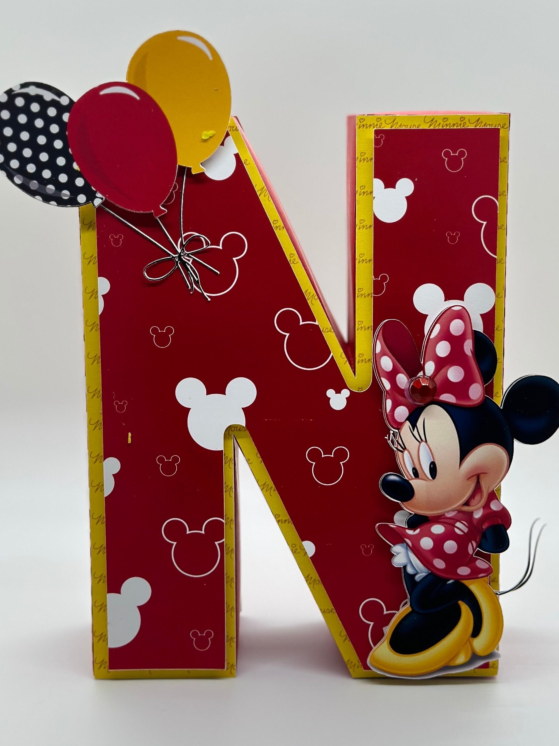 Minnie Mouse Theme 3D Letters Minnie Mouse Party Decor - Etsy