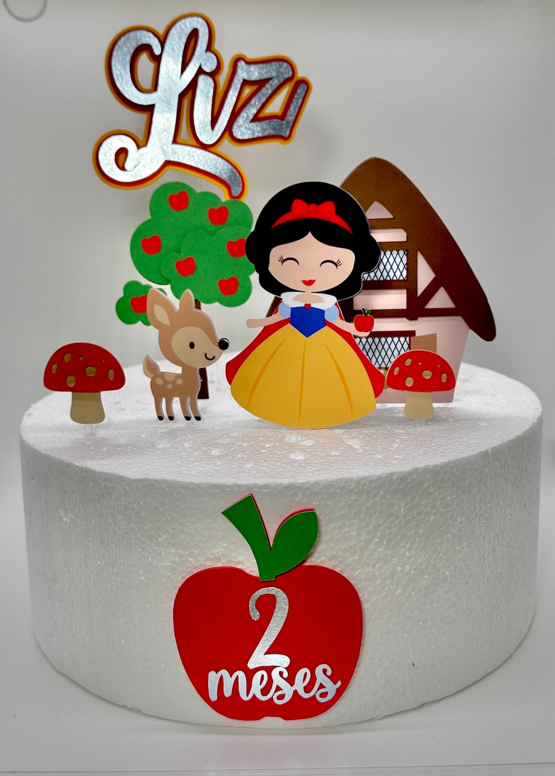 Snow White Inspired Theme Cake Topper - Snow White Party Decor - Etsy