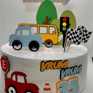 Vehicle Traffic, Cars Theme Cake Topper - Traffic Party Decor - Etsy