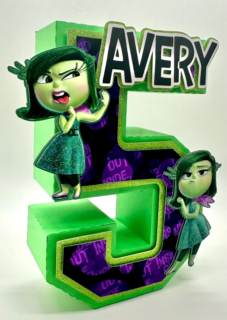 Disgust Inside Out Theme 3D Letters and Numbers - Disgust Inside Out ...