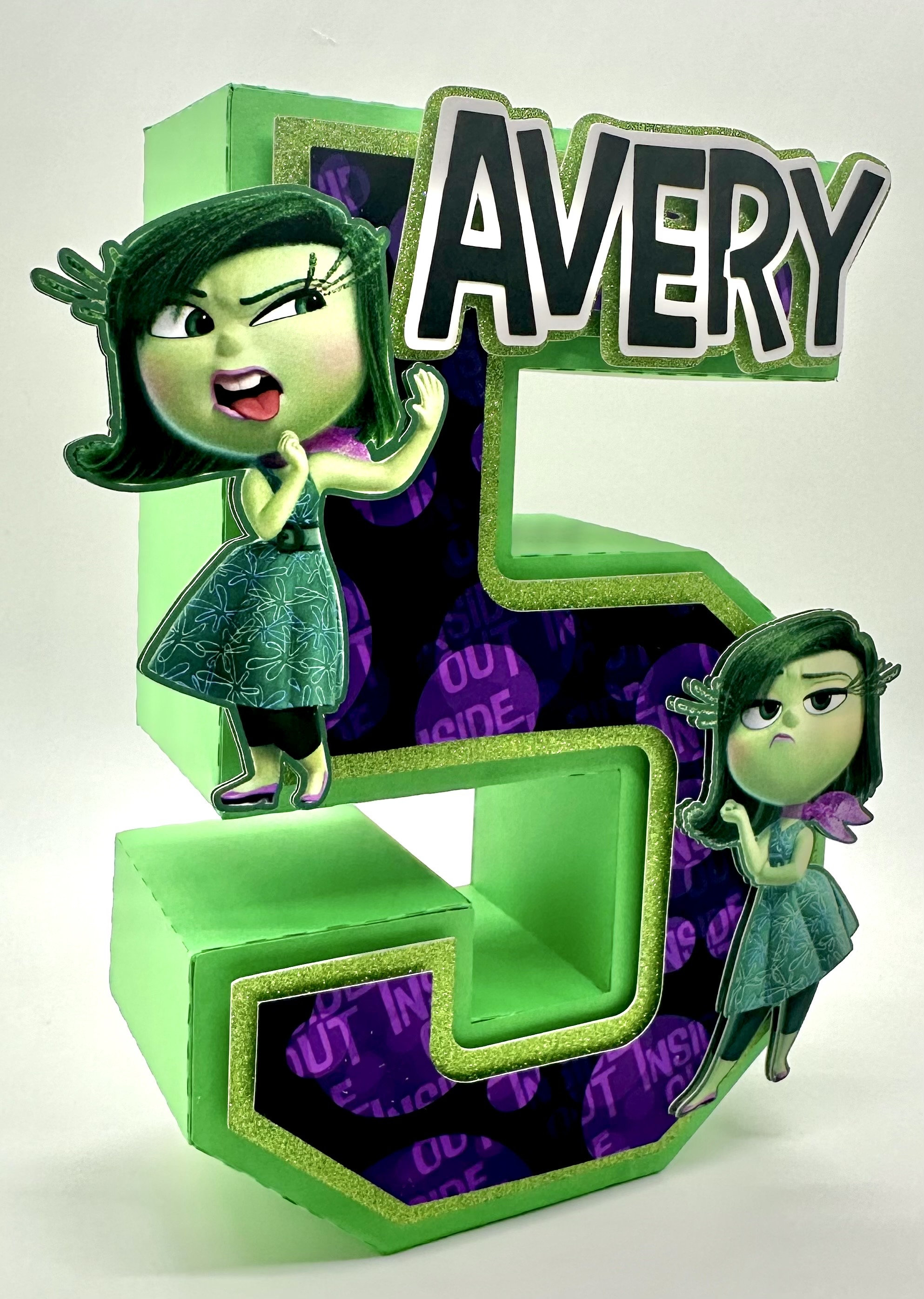 Disgust Inside Out Theme 3D Letters and Numbers - Disgust Inside Out ...
