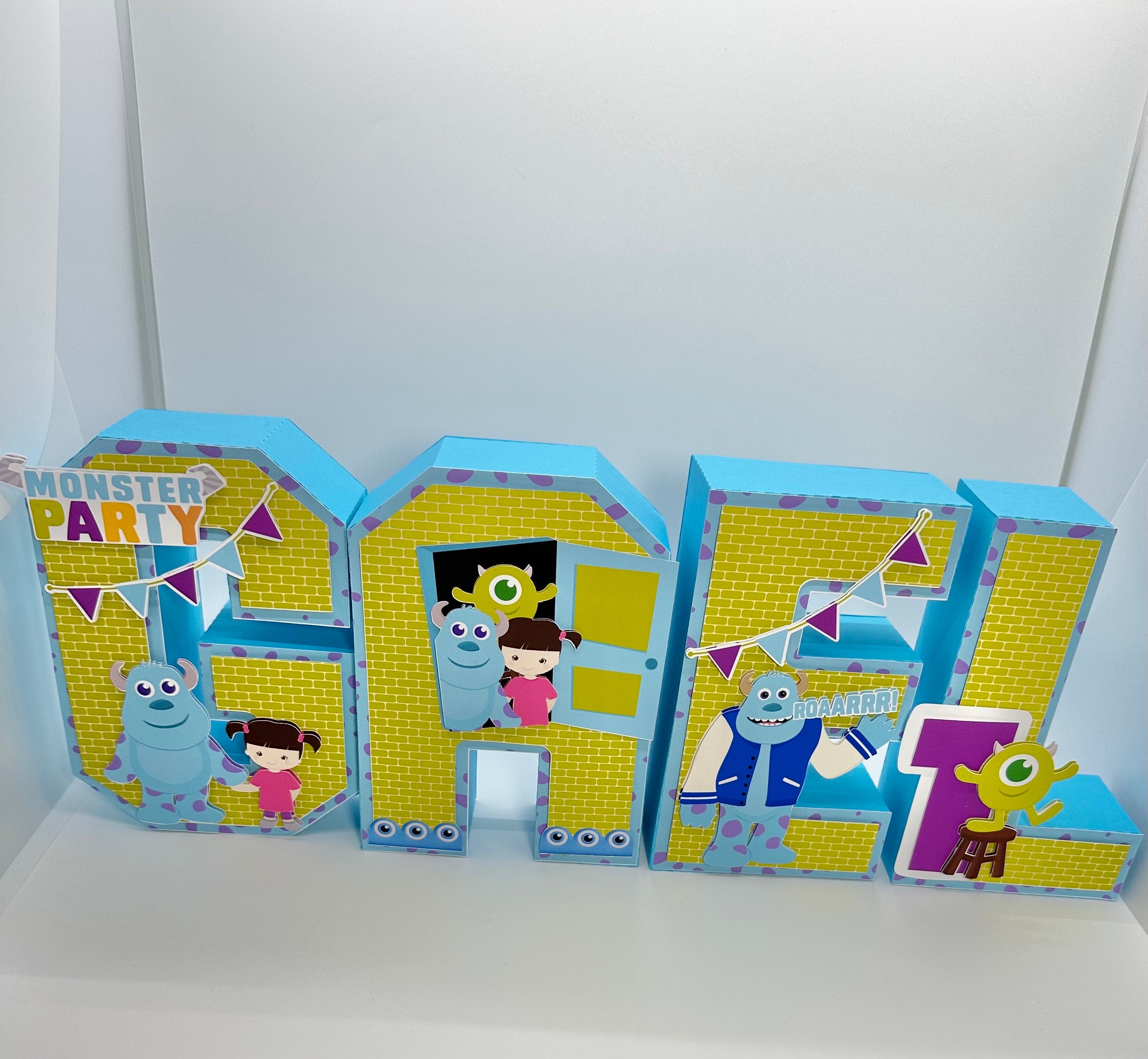 Monsters Theme 3D Letters - Monsters Party Decor - Etsy