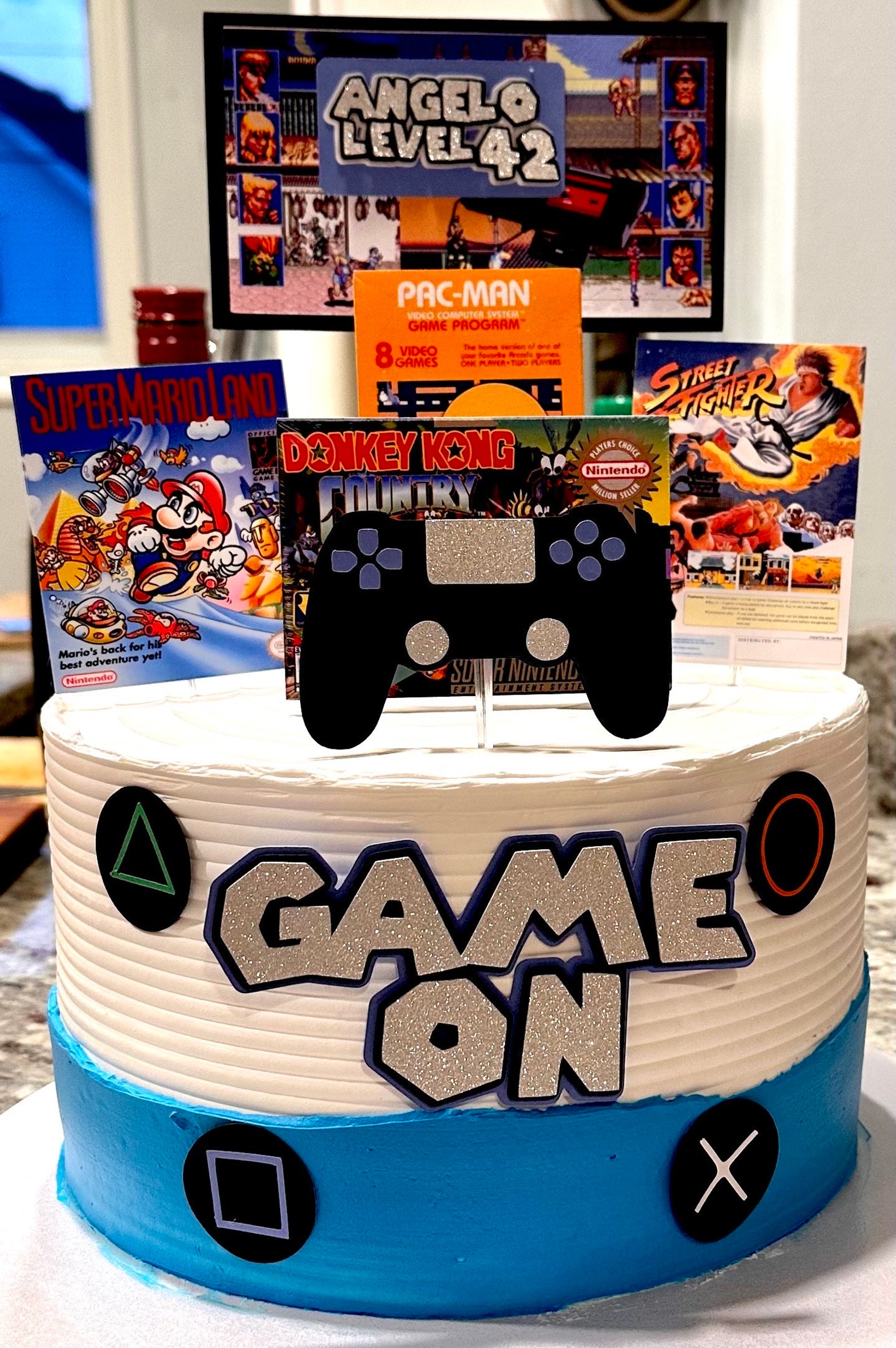Retro Video Games Cake Topper – Gamer Birthday Party Decor. - Etsy