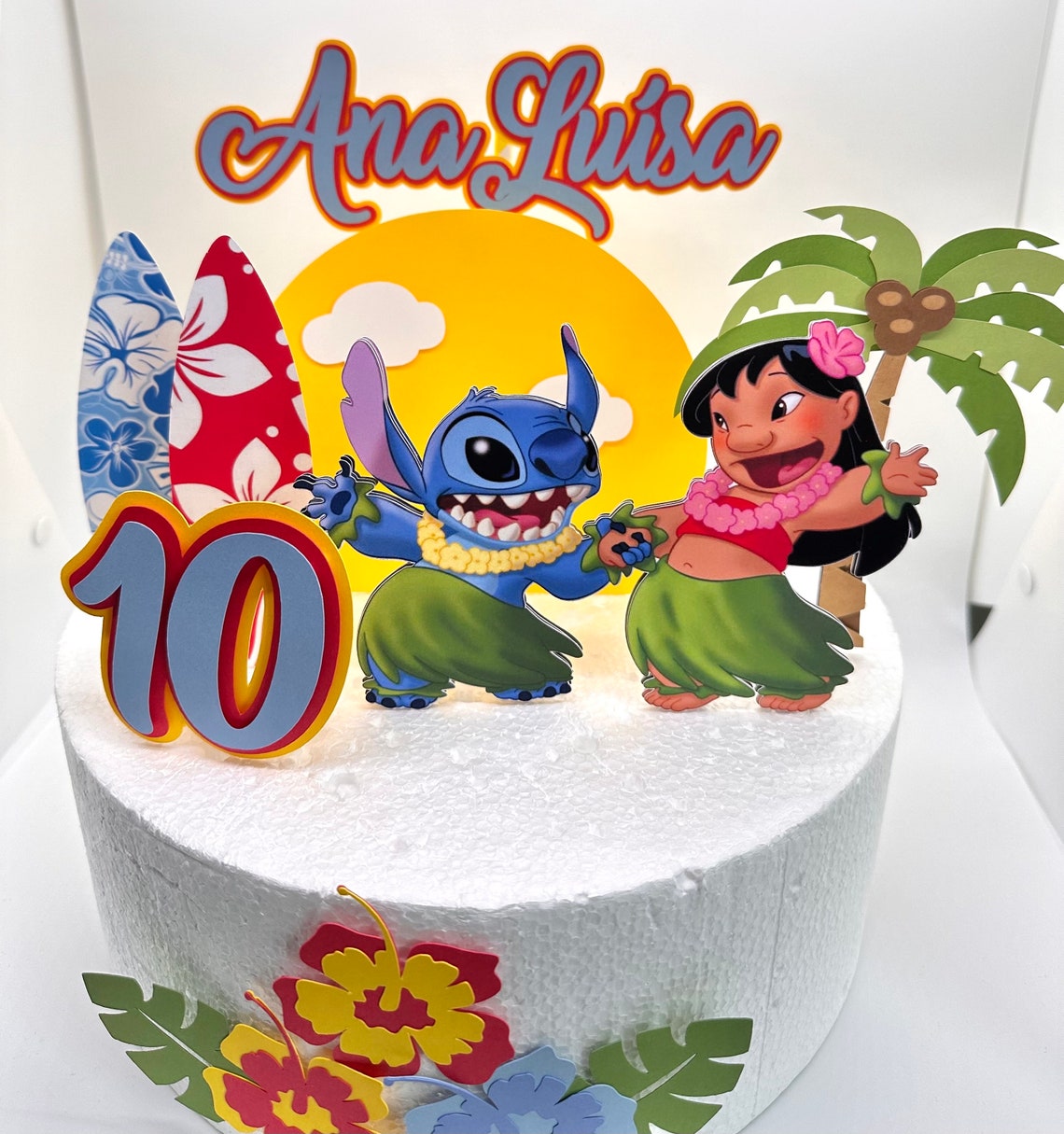 Lilo & Stitch Cake Topper - Handmade Party Decor. - Etsy
