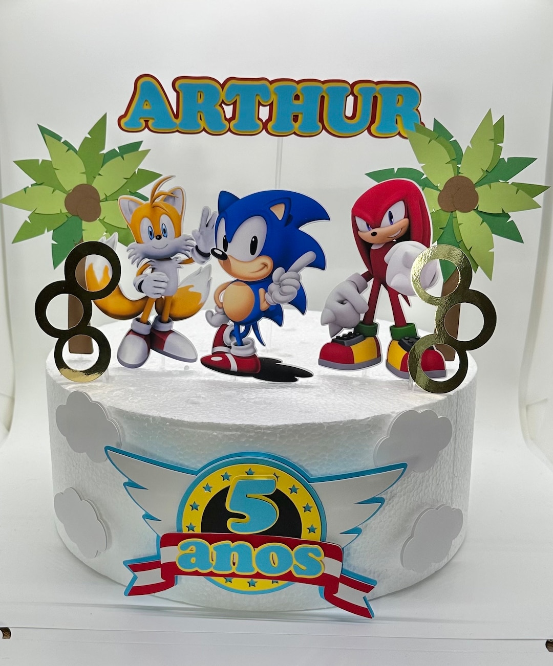 Sonic Theme Cake Topper Sonic Party Decor - Etsy