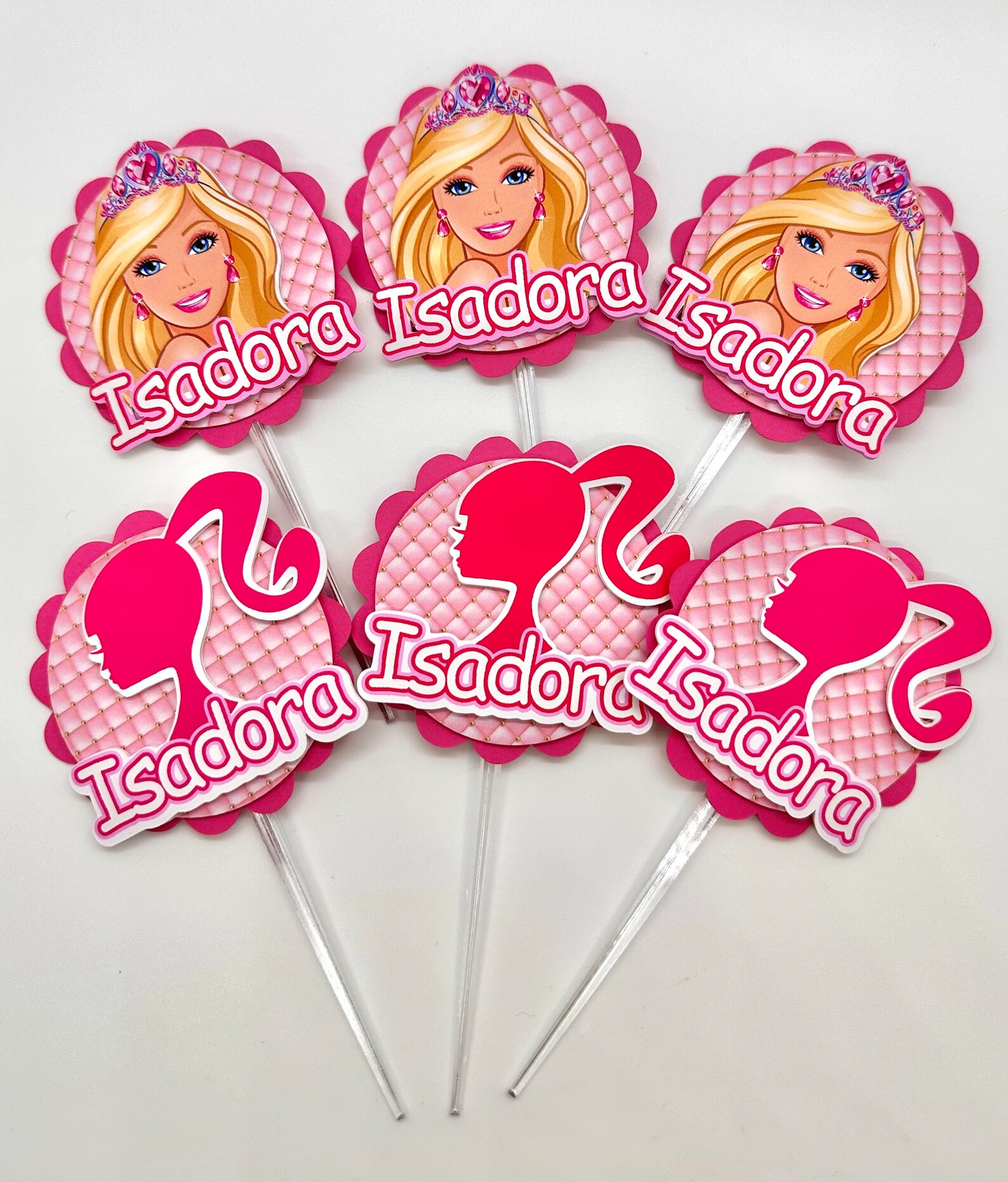 Fashion Doll Cupcake Toppers - Handmade Party Decor (10 Units). - Etsy