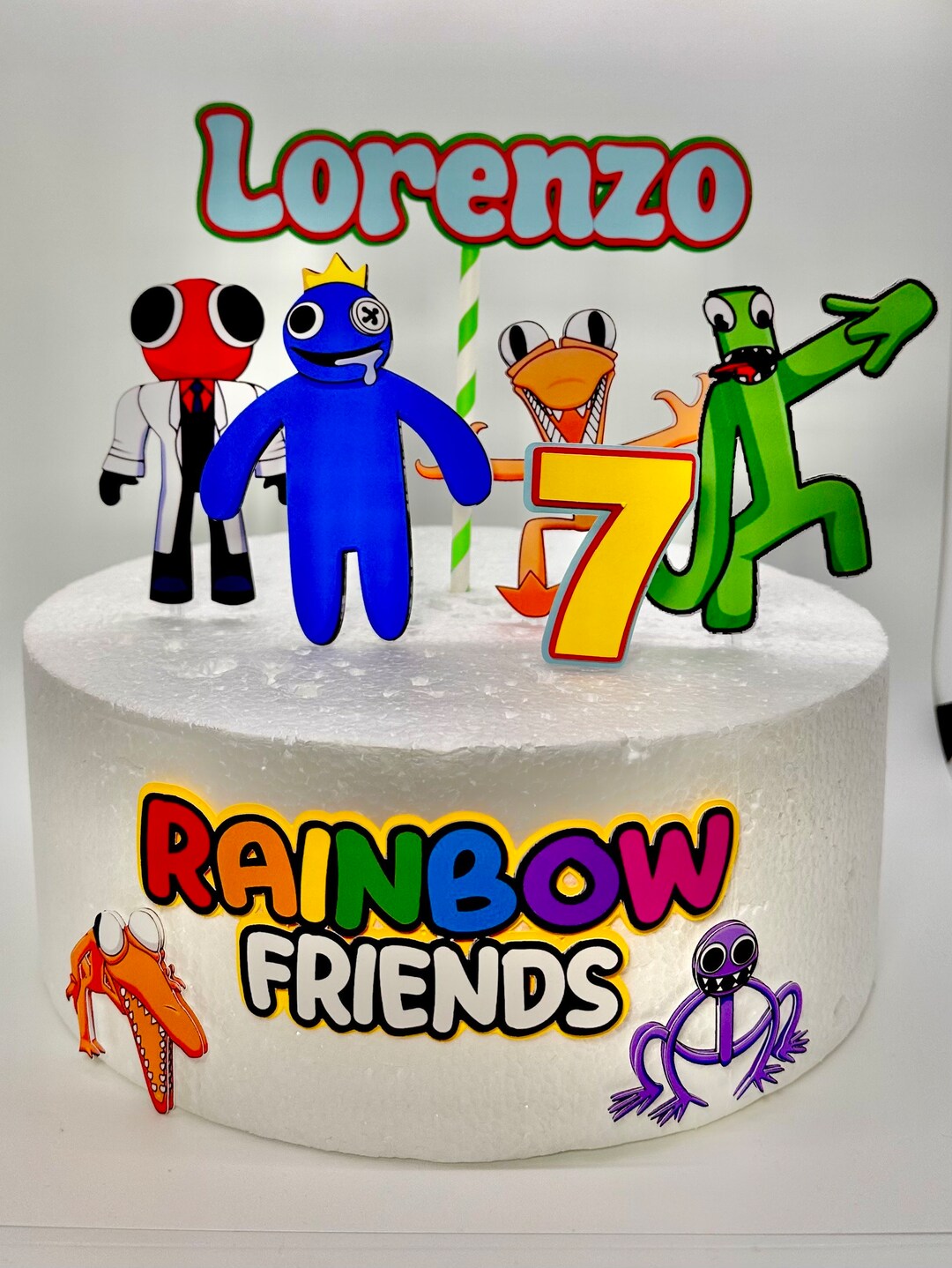 Color Friends Inspired Theme Cake Topper Color Friends Party Decor - Etsy