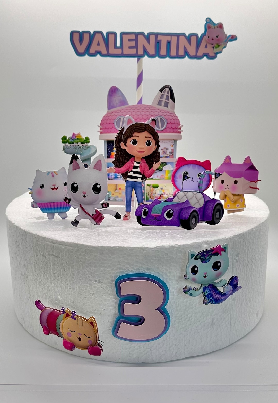 Dollhouse Inspired Theme Cake Topper - Dollhouse Party Decor - Etsy