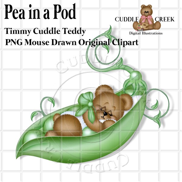 Pea in a Pod Clipart - Etsy