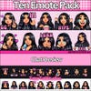 8 Emotes Chibi Rapper Twitch ,discord ,youtube | Black Man Emotes ,bold ...