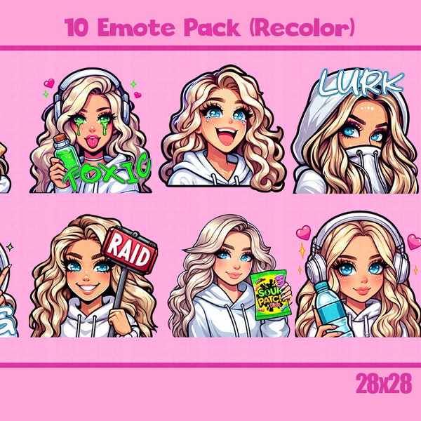 Vamp Bae Vampire Emote Pack Twitch Emotes 11 Emotes Crimson Red Eyes ...