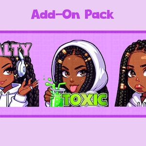 Twitch Emotes | Black Girl | Braids | Part 2 - Etsy