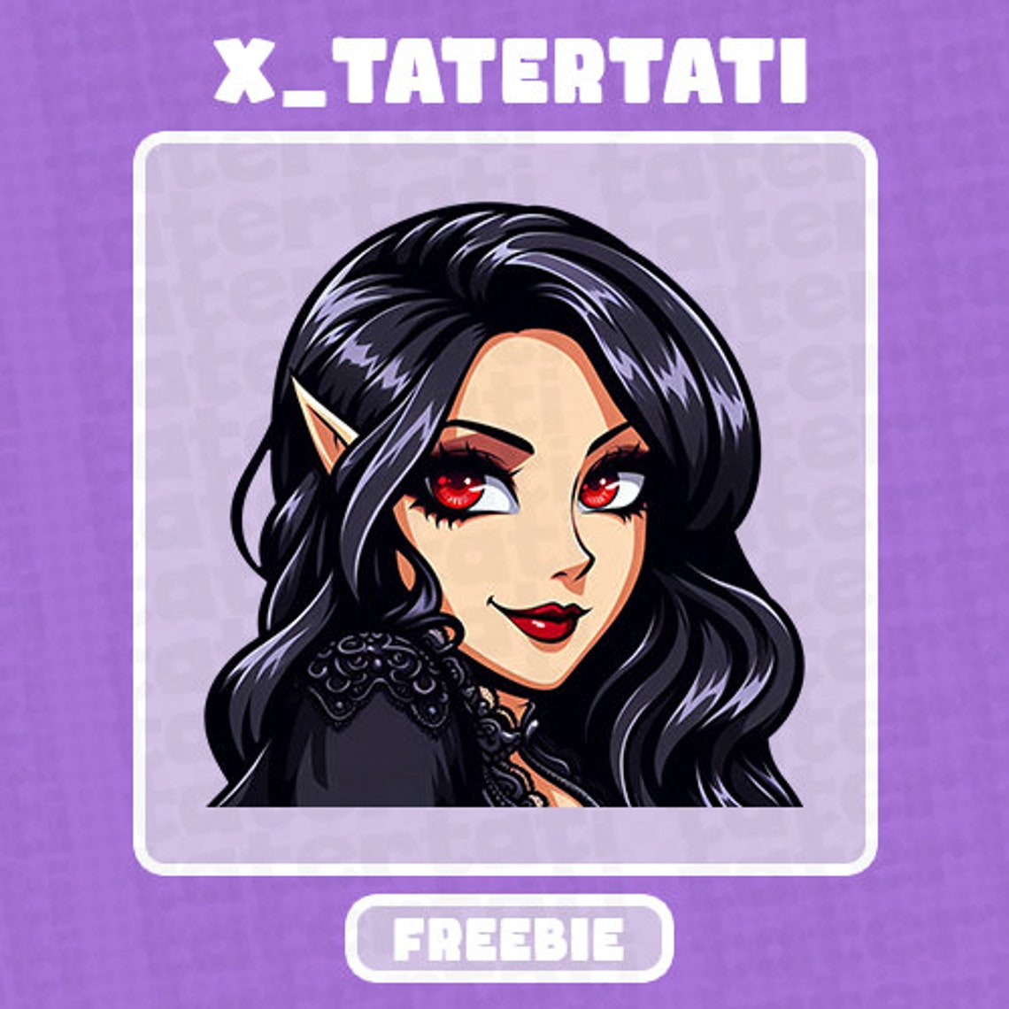 Vamp Bae Vampire Emote Pack Twitch Emotes 11 Emotes Crimson Red Eyes ...