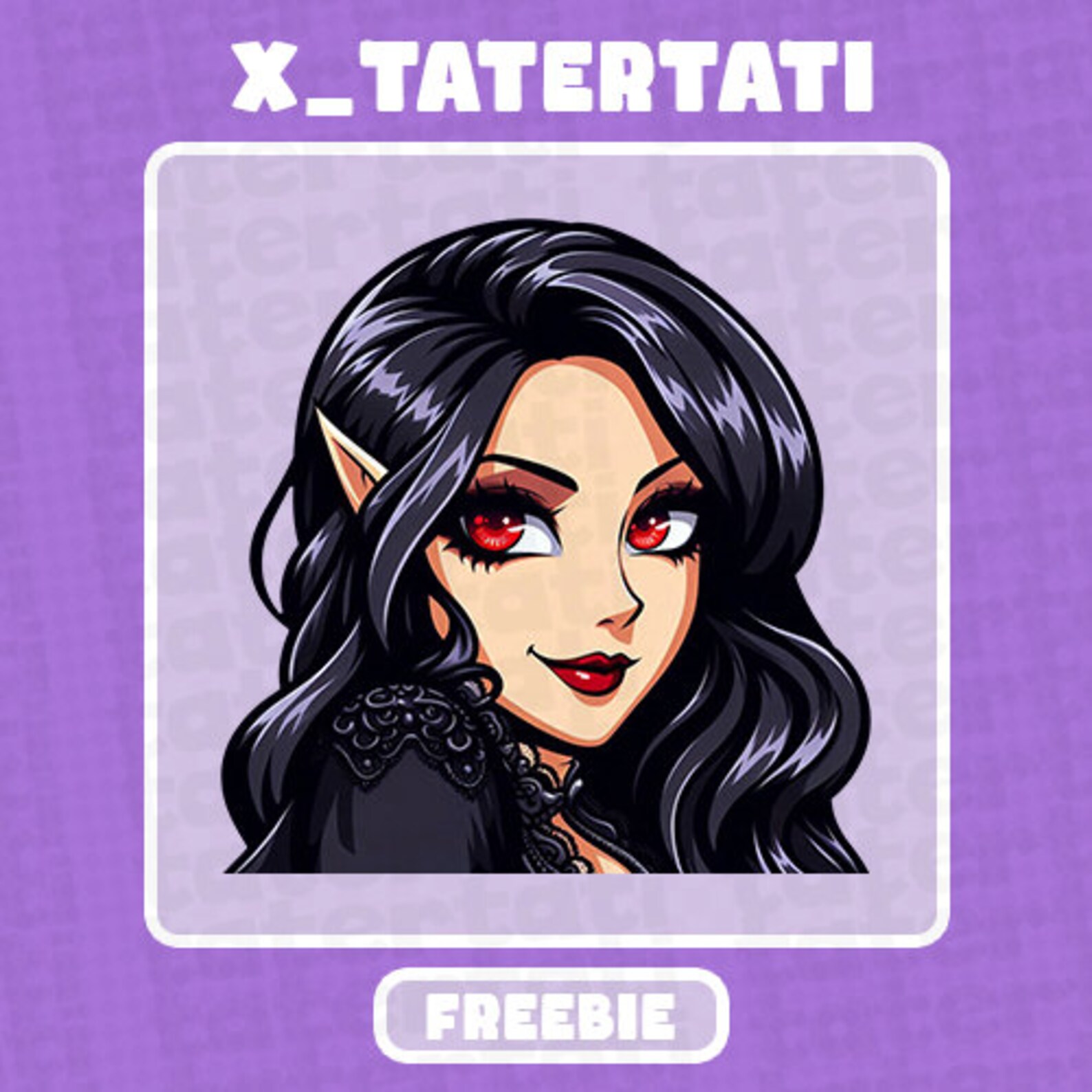 Vamp Bae Vampire Emote Pack Twitch Emotes 11 Emotes Crimson Red Eyes ...