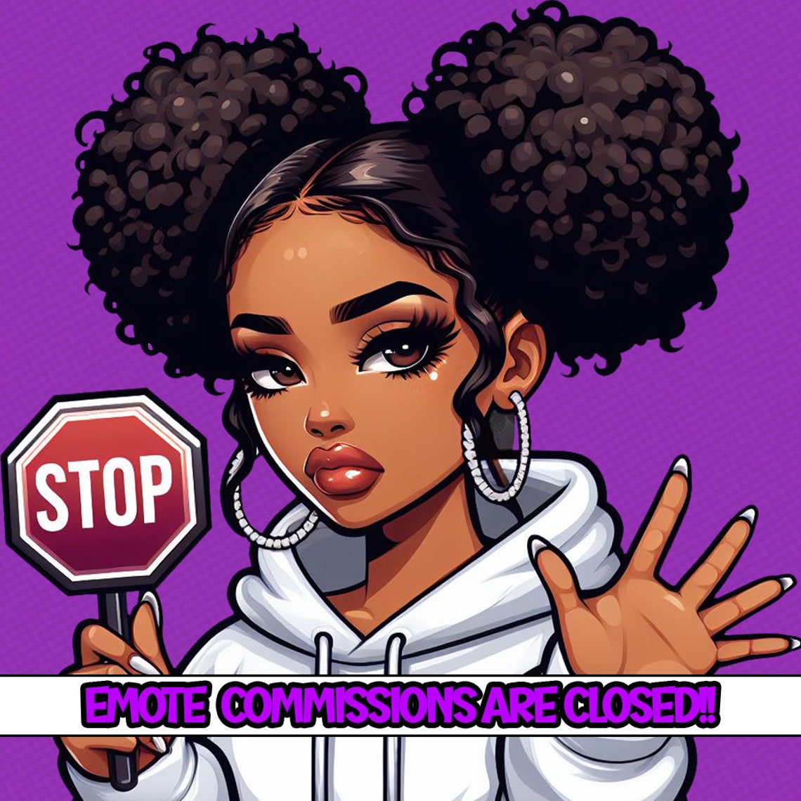 Twitch Emotes 10 Emote Pack Dark Hair Wavy Hair - Etsy Canada