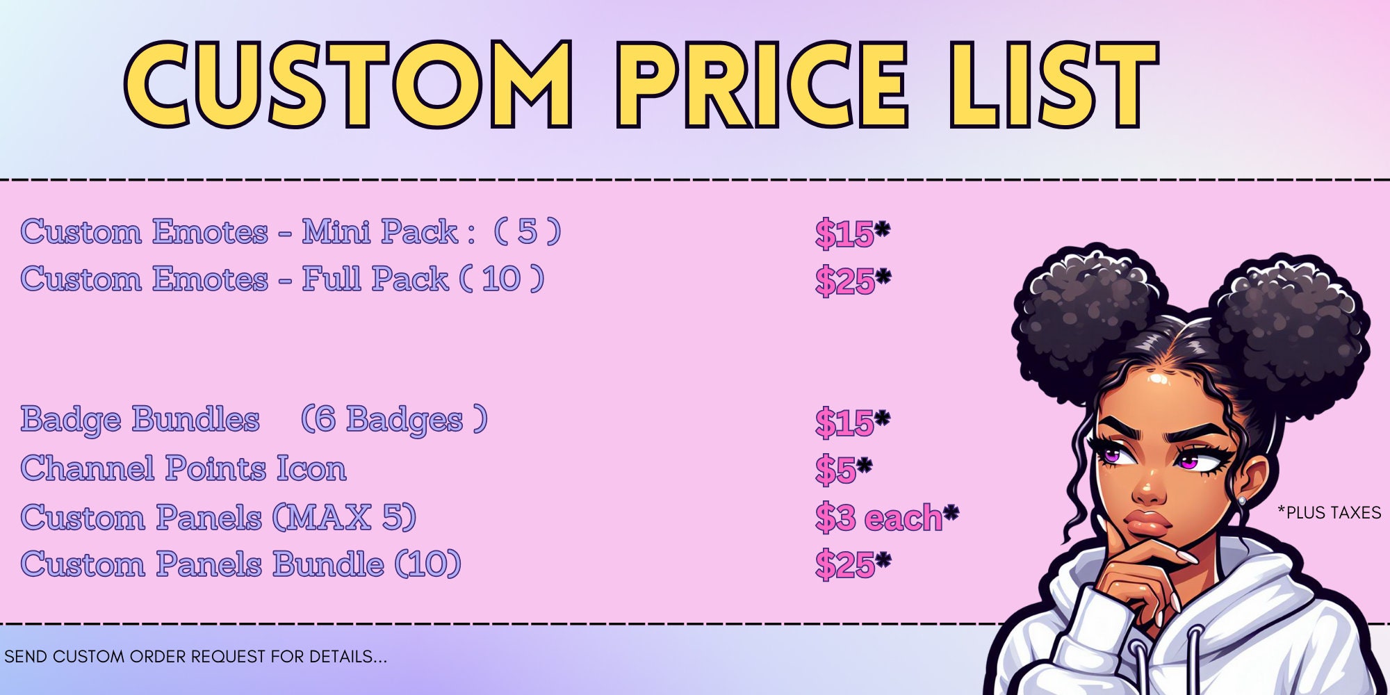 5 Emote Starter Pack plus Size Black Girl Twitch Emotes - Etsy