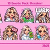 Vamp Bae Vampire Emote Pack Twitch Emotes 10 Emotes Crimson Red Eyes ...