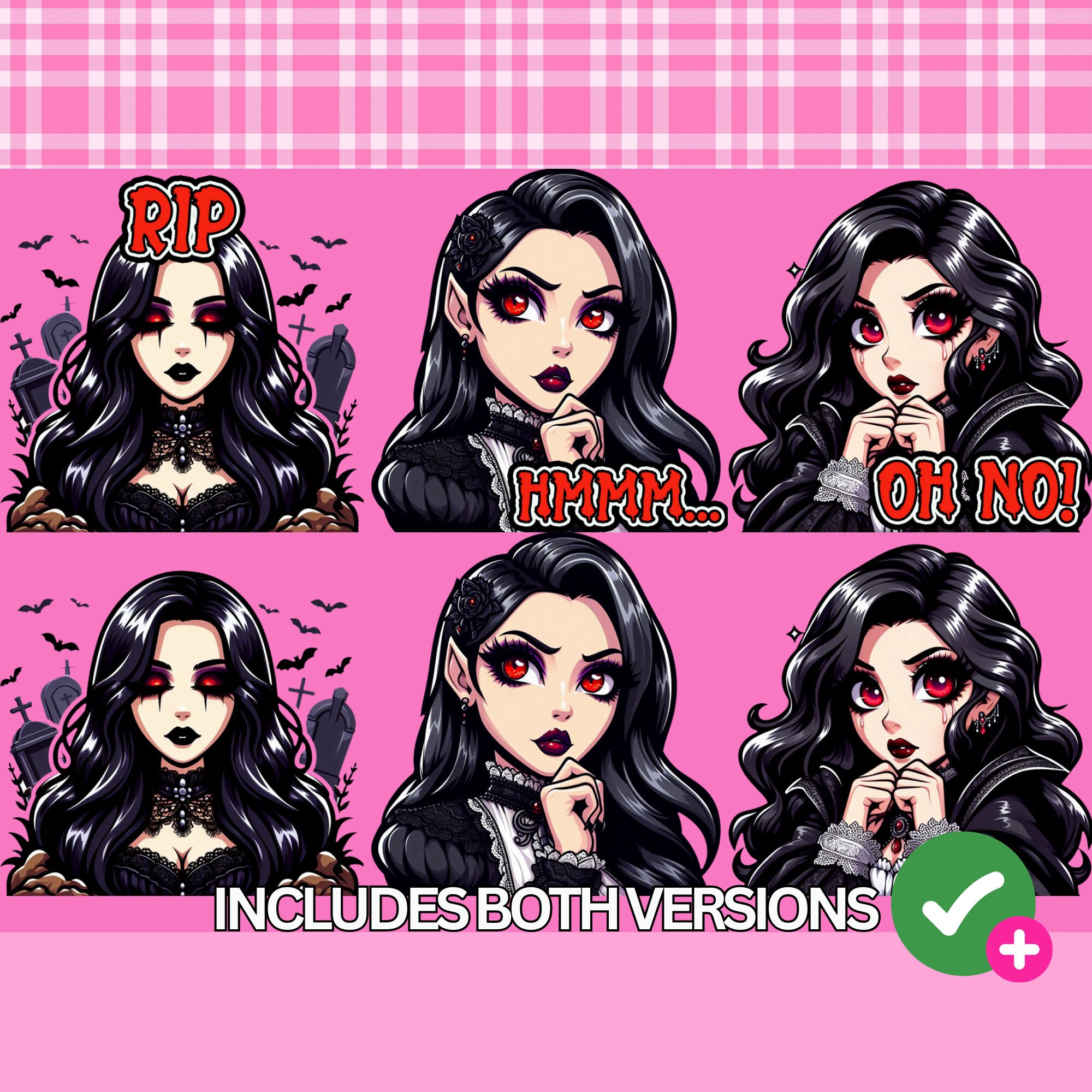 Vamp Bae - Vampire Emote Pack | Twitch Emotes | 10 Emotes | Crimson Red ...