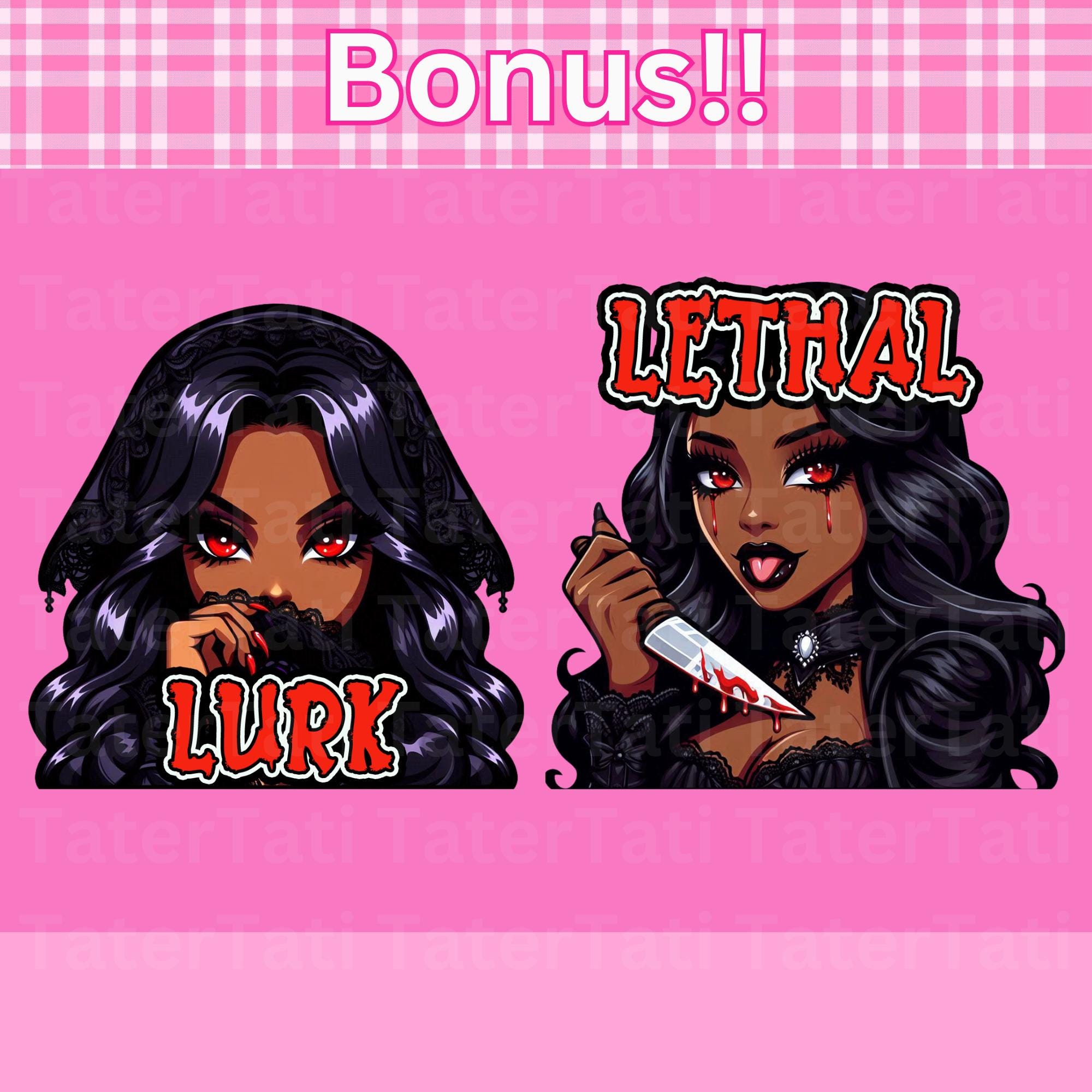 Vamp Bae - Vampire Emote Pack | Brown Skin | Twitch Emotes | 10 Emotes ...
