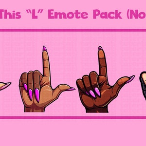 Take This "l" Emote | Loser Emote | Various Skin Tones | With/without ...