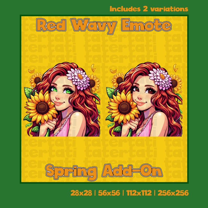 Red Wavy Spring Add on Sunflower Hug Emote - Etsy