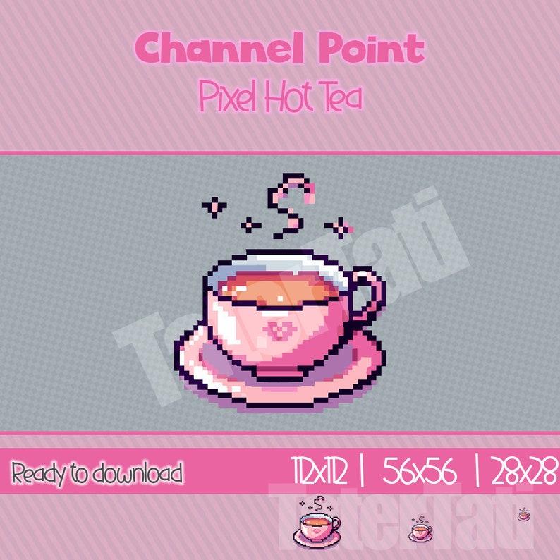 Channel Points | Hot Tea | Pixel Art - Etsy