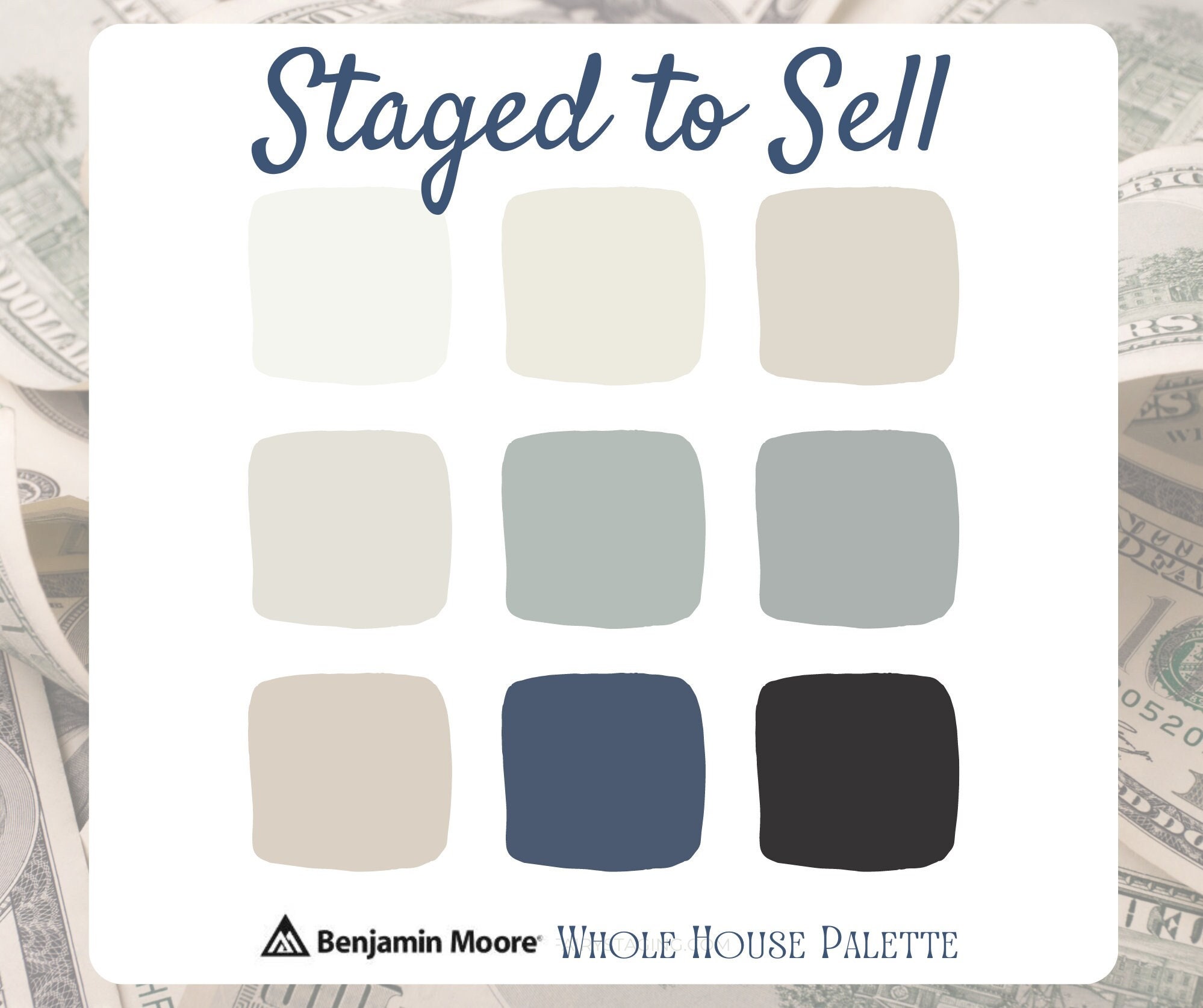 Home Staging Color Palette Benjamin Moore Interior Designer - Etsy