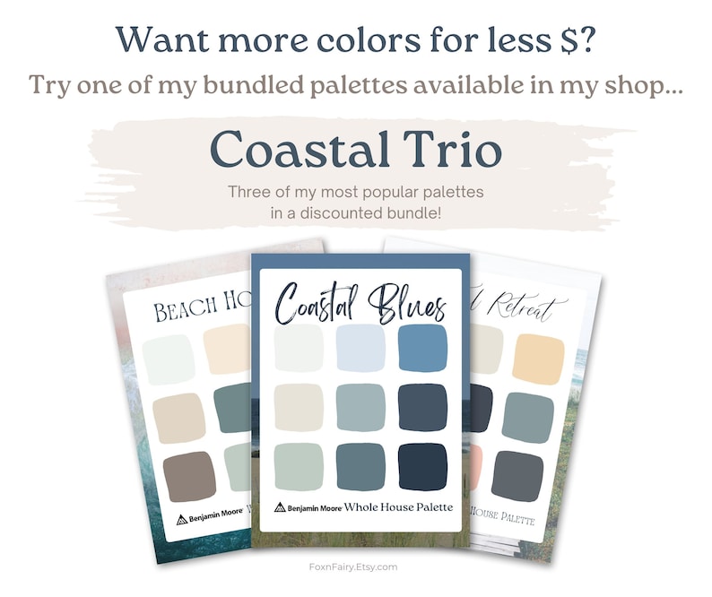 Hale Navy Coastal Paint Palette: Beach House Color Scheme (PDF) - Etsy