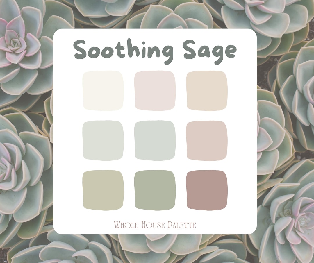 Soothing Sage Paint Palette: Benjamin Moore Interior Colors (PDF ...