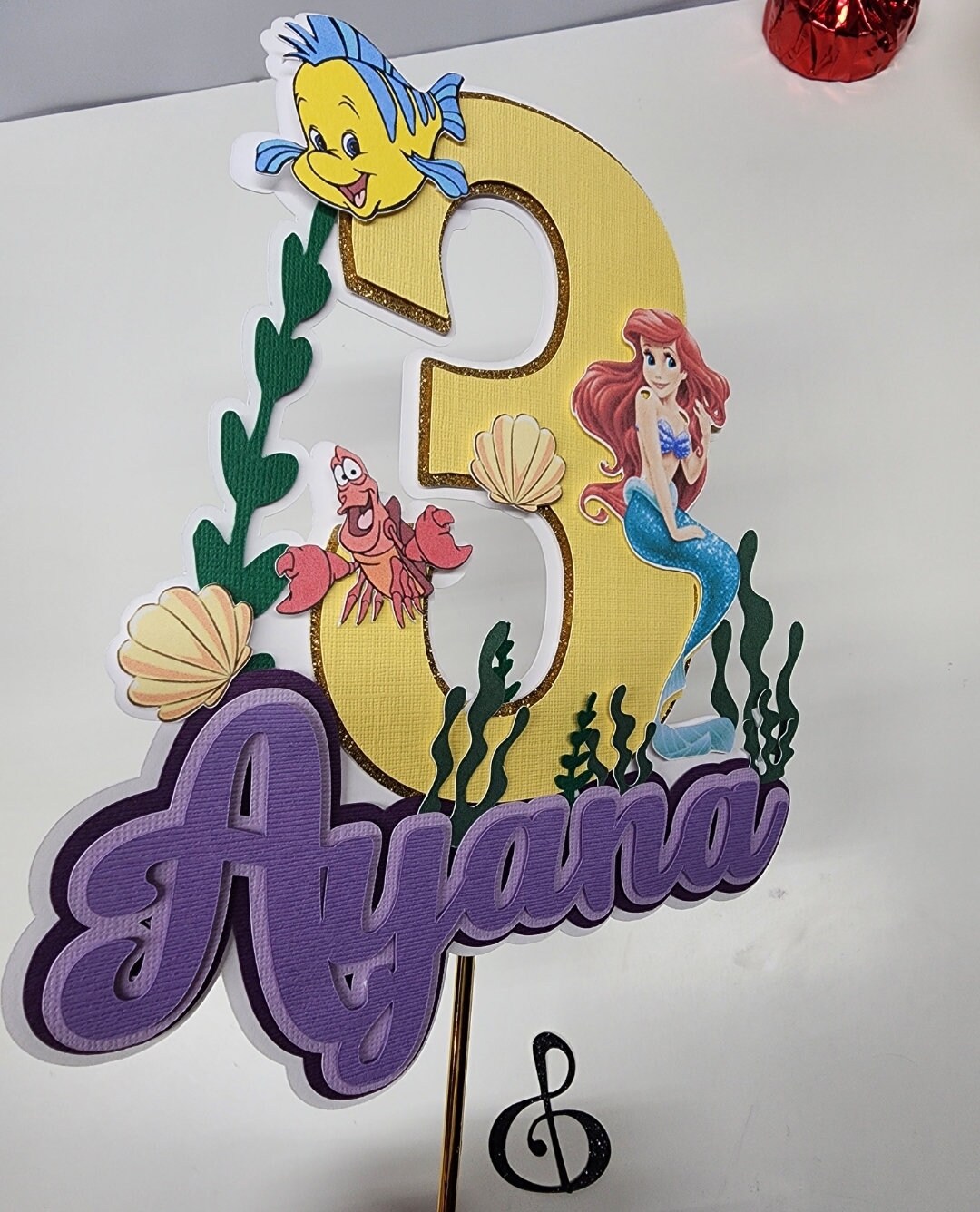 Mermaid Ariel Cake Topper, Under the Sea Cake Topper, Mermaid Party ...