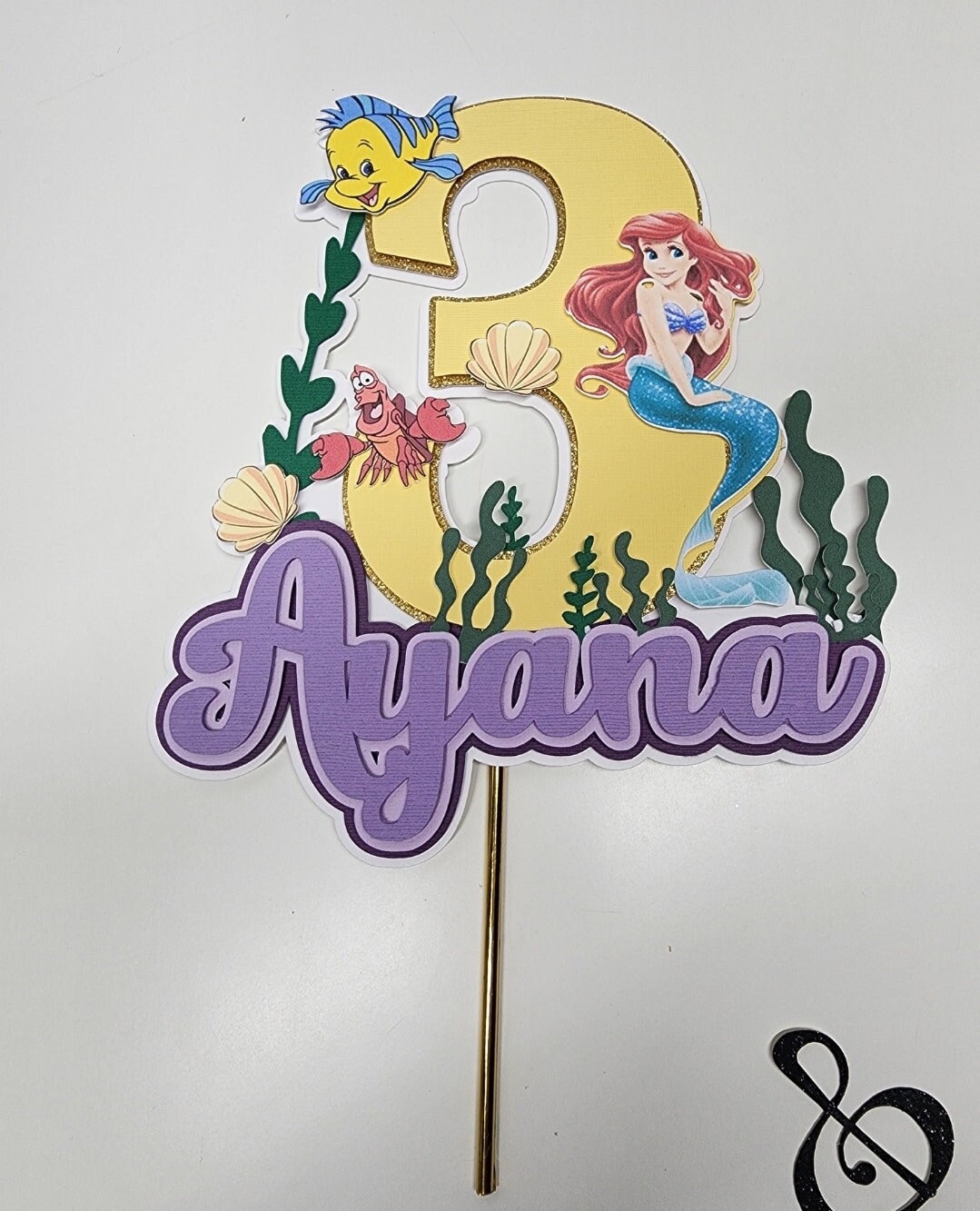 Mermaid Ariel Cake Topper, Under the Sea Cake Topper, Mermaid Party ...