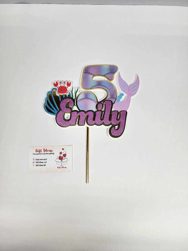 Mermaid Cake Topper, Under the Sea Cake Topper, Mermaid Party Decor ...