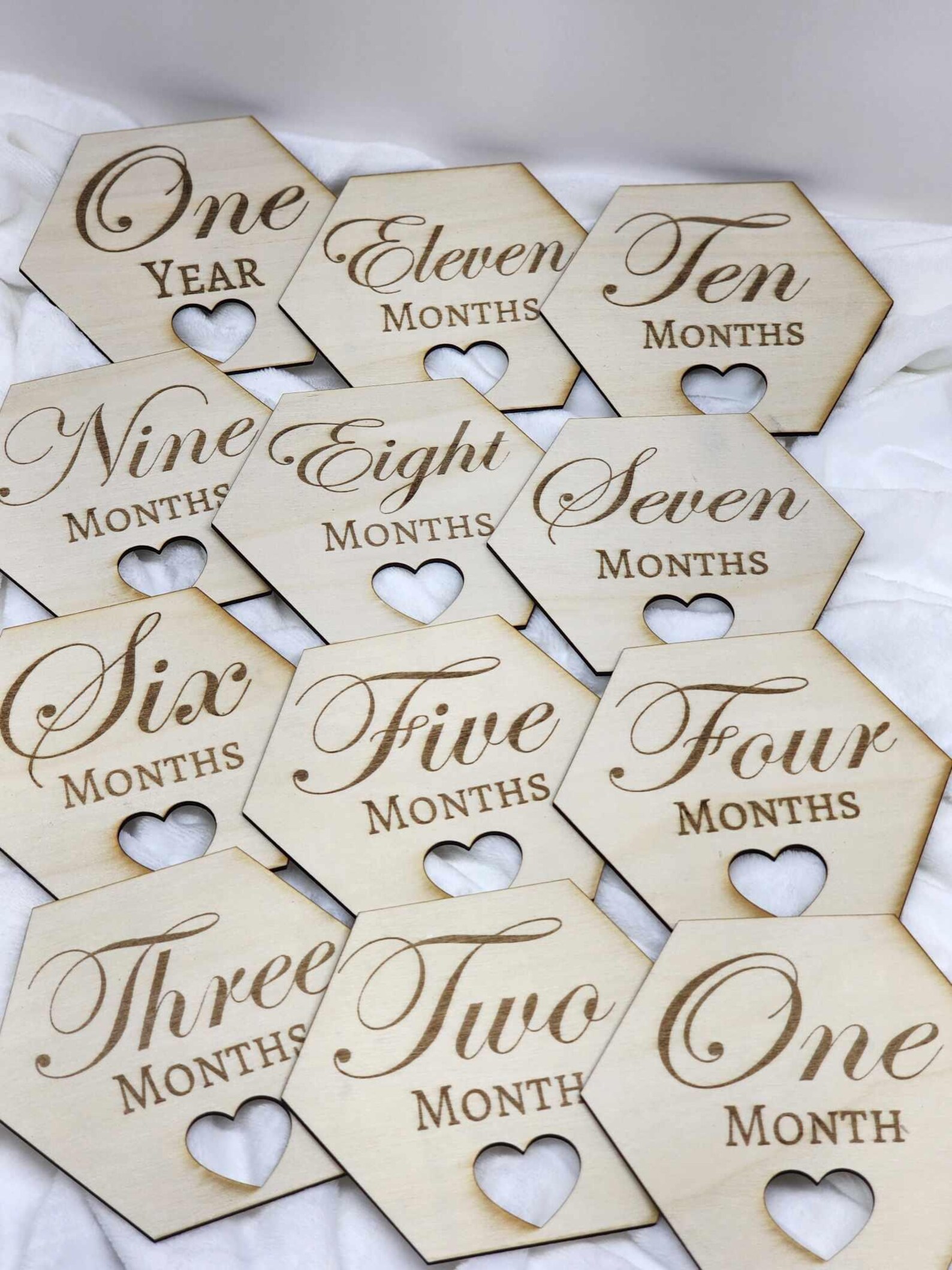 Milestone Wood, Milestone Cards, Wood Milestone Cards, Birth ...
