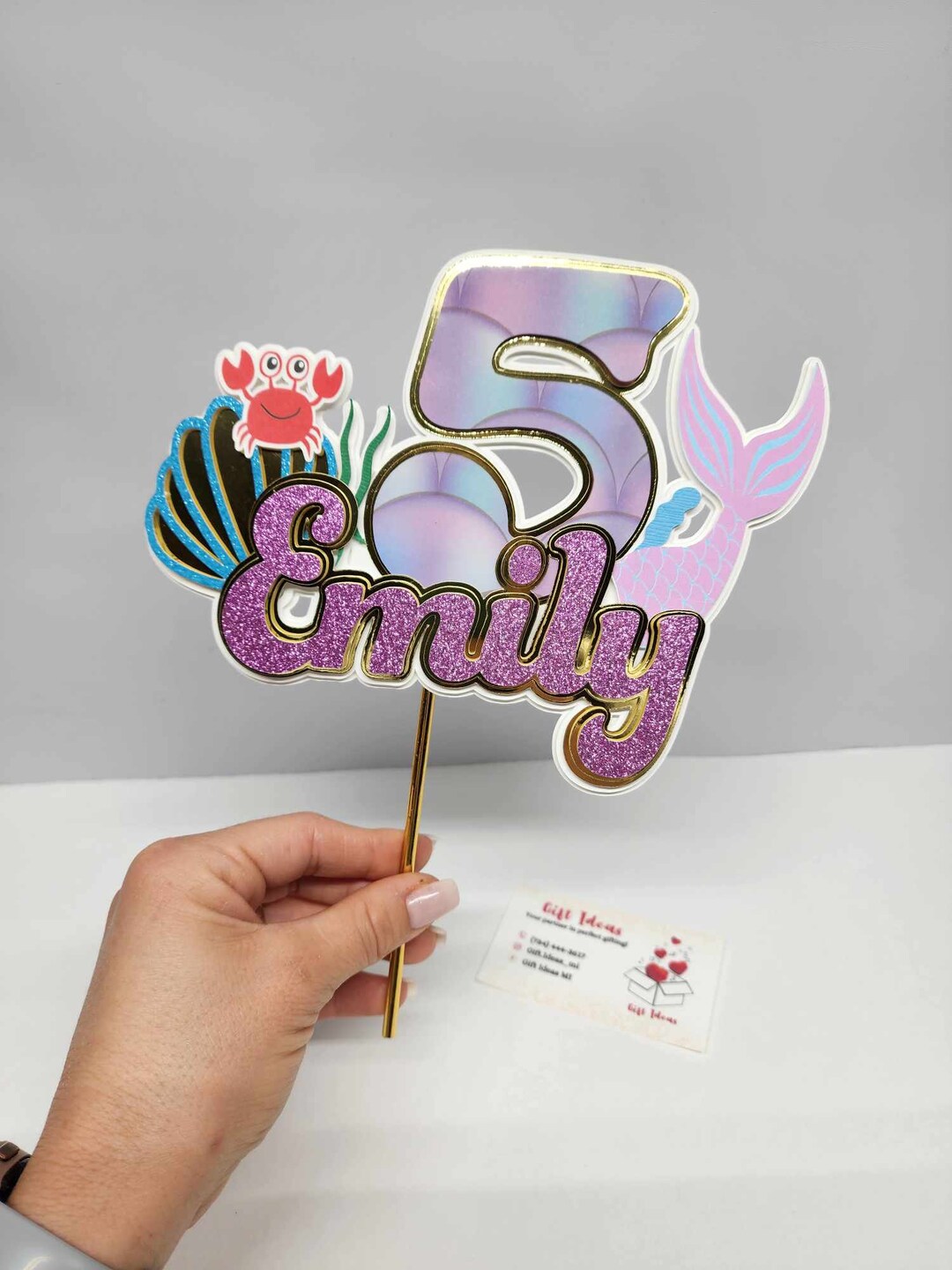 Mermaid Cake Topper, Under the Sea Cake Topper, Mermaid Party Decor ...