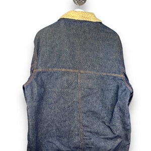 Vintage 60s/70s Sears Roebuck Sherpa Lined Denim Ranch Barn Jacket Size ...
