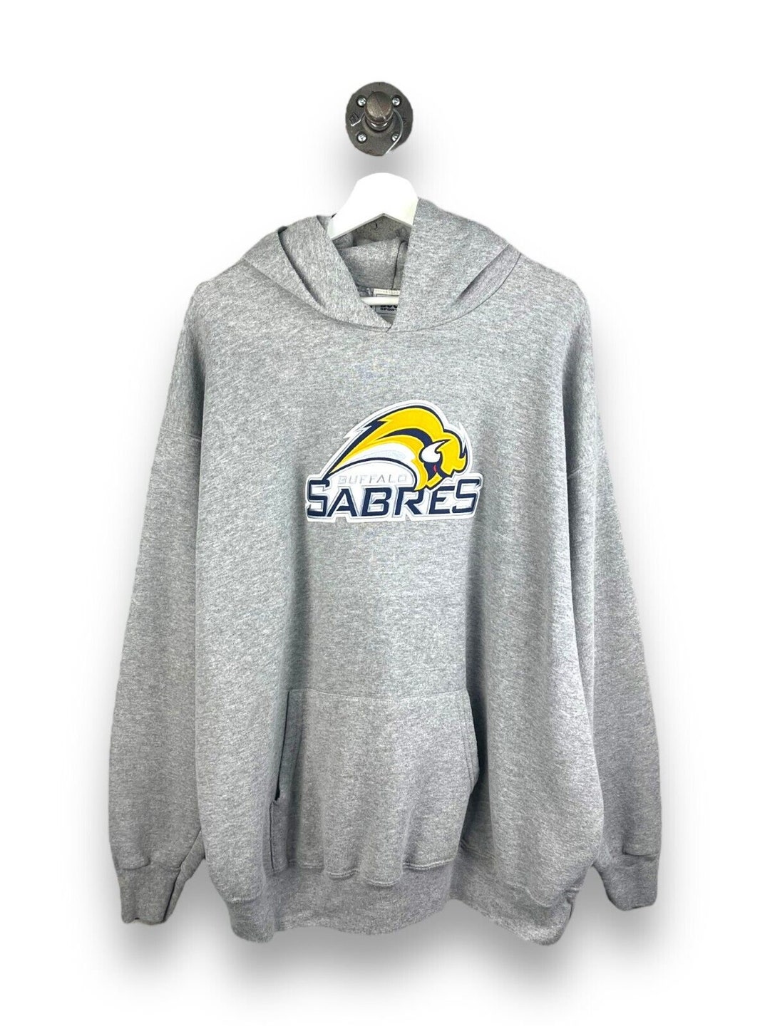 Vintage Buffalo Sabres NHL Spell Out Logo Lee Sport Hooded Sweatshirt ...