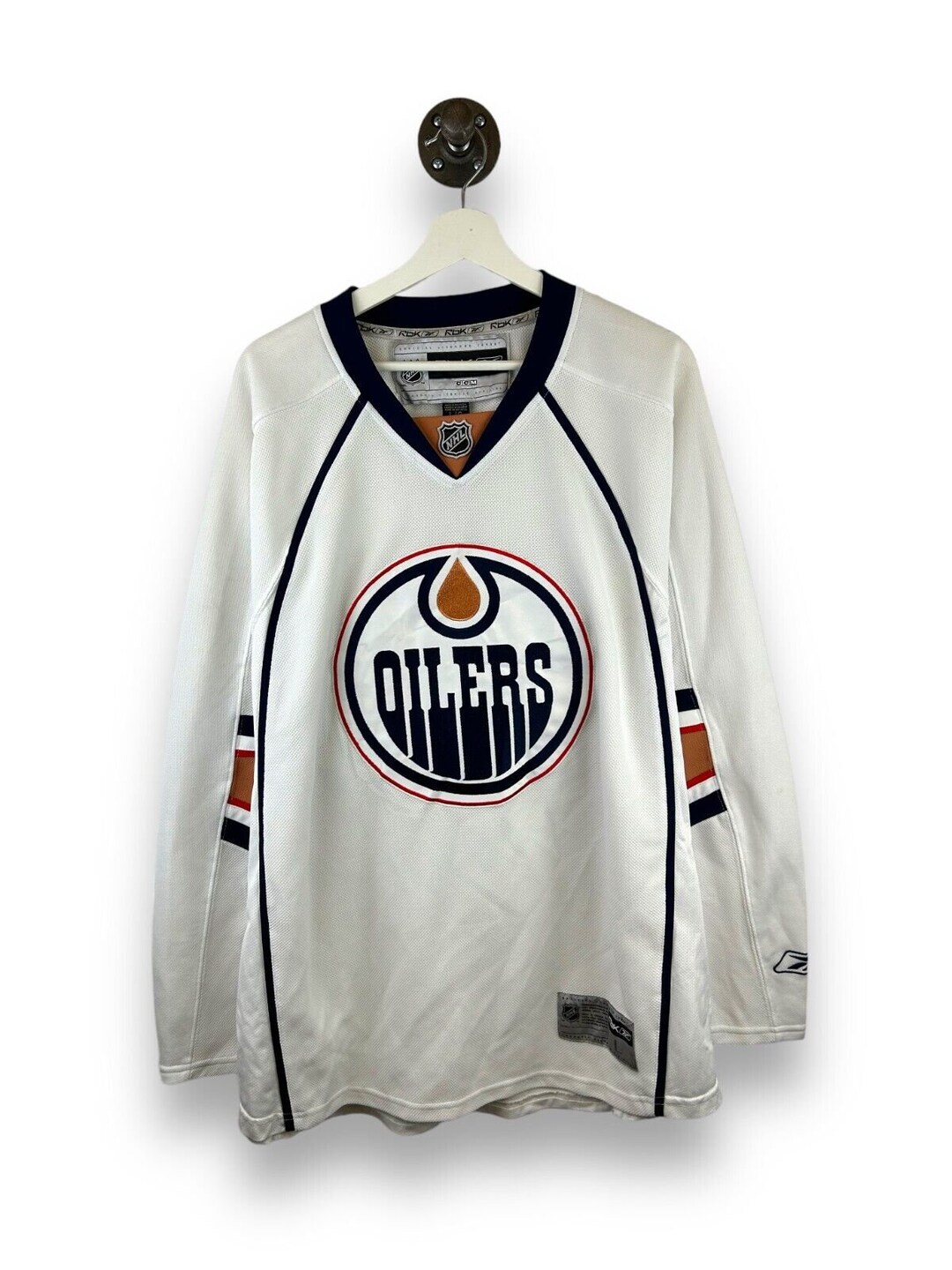 Vintage Y2K Edmonton Oilers Stitched Reebok NHL Hockey Jersey Size ...