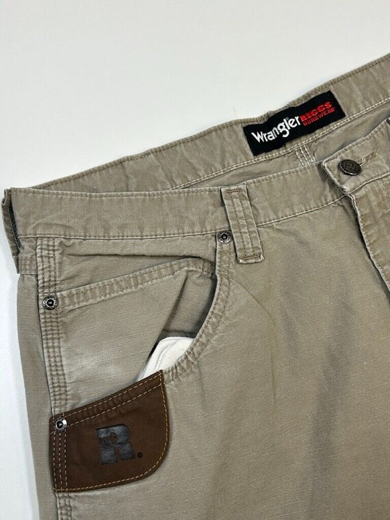 Wrangler Riggs Work Wear Ripstop Pants Size 36W Taupe - Gem