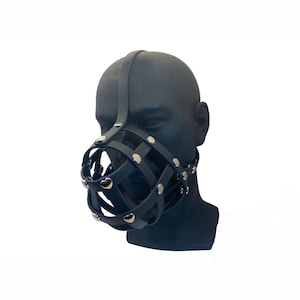 Black Biothane Premium Hardware Human Muzzle - Etsy