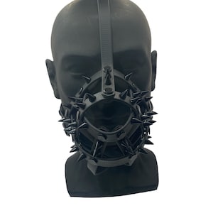 Matte Black Spiked Classic Hardware Human Face Muzzle - Etsy