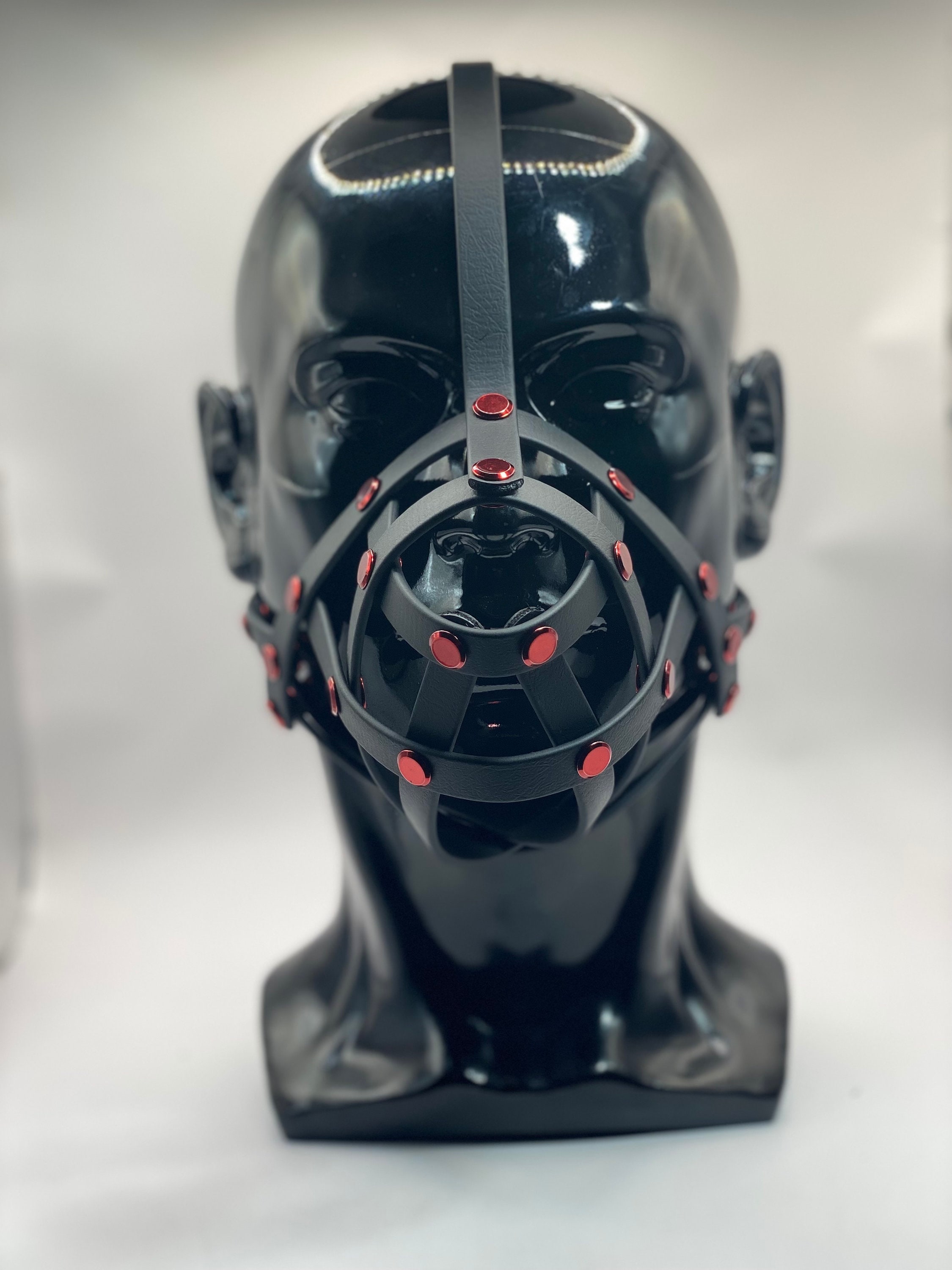 Red Classic Hardware Petplay Face Muzzle - Etsy